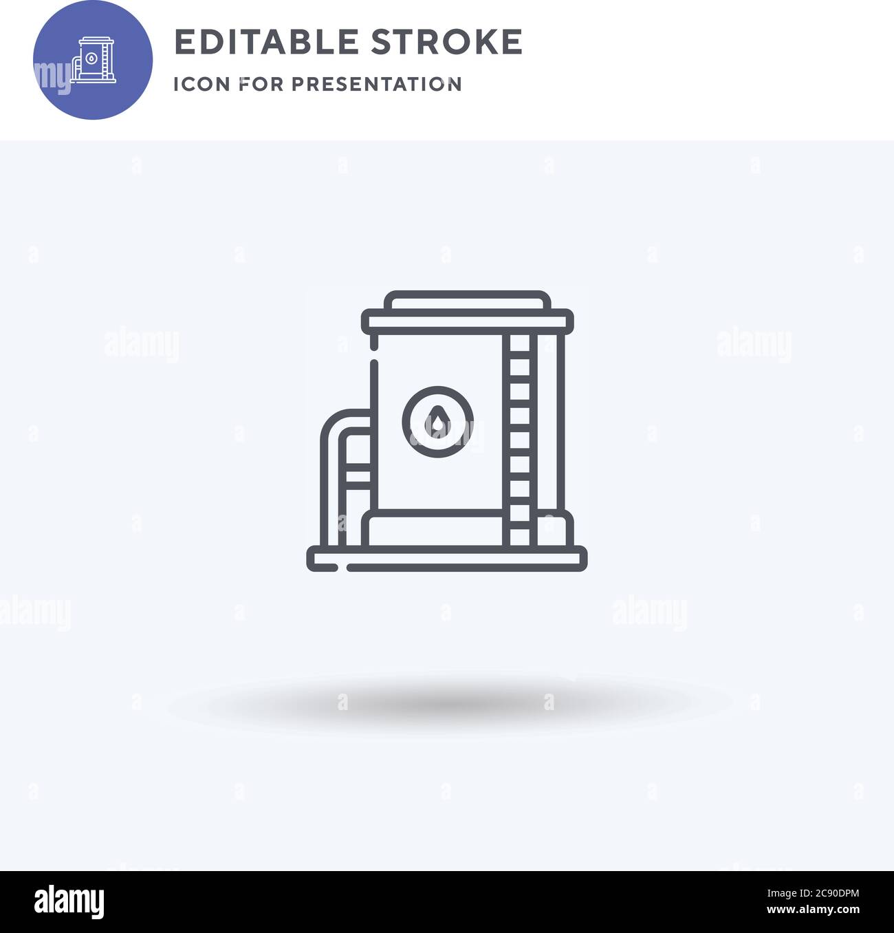 Oil Tank icon vector, filled flat sign, solid pictogram isolated on ...