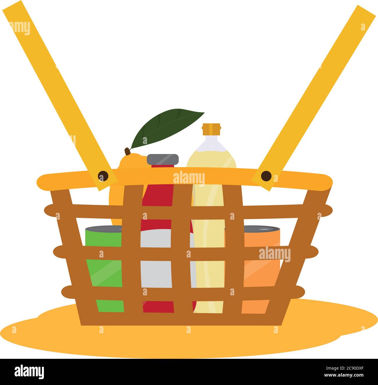 Shopping basket icon. Groceries icons. Market basket - Vector Stock ...