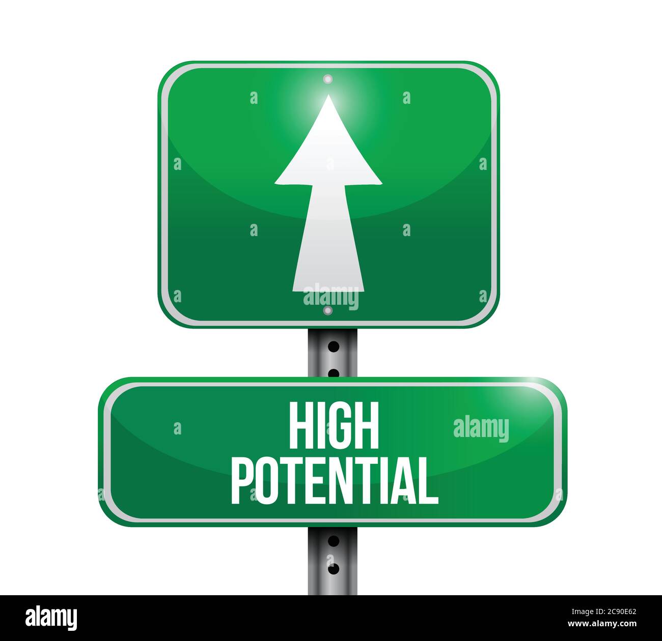 High potential sign illustration design over a white background Stock ...