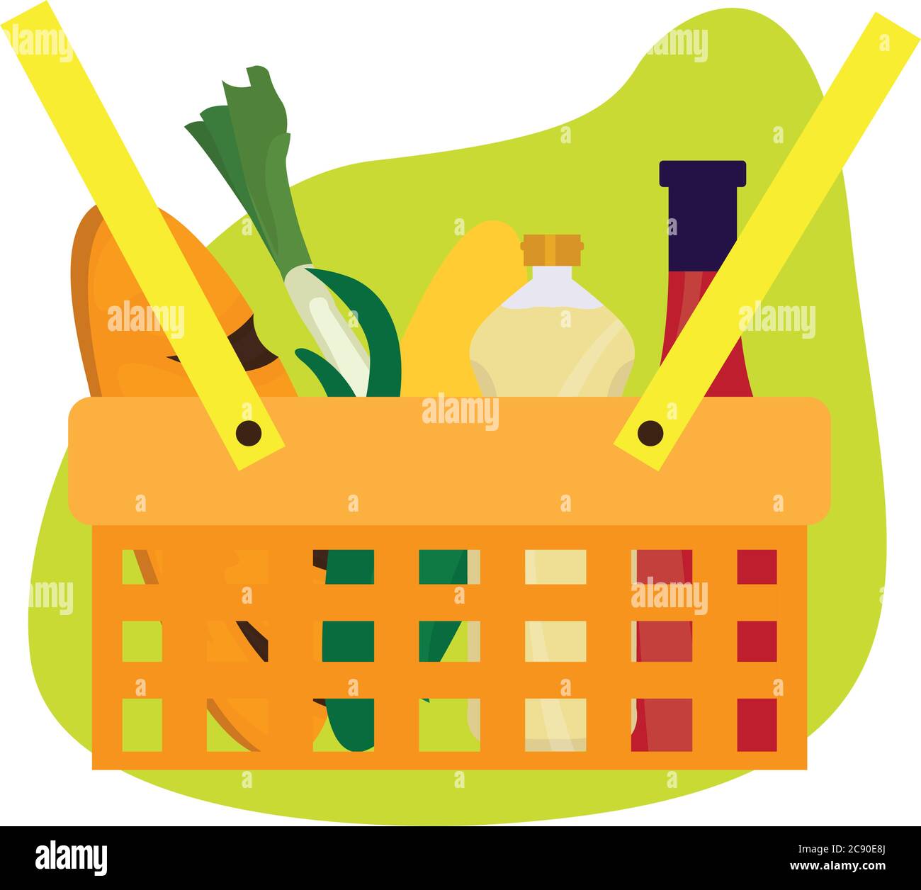 Shopping basket icon. Groceries icons. Market basket - Vector Stock ...