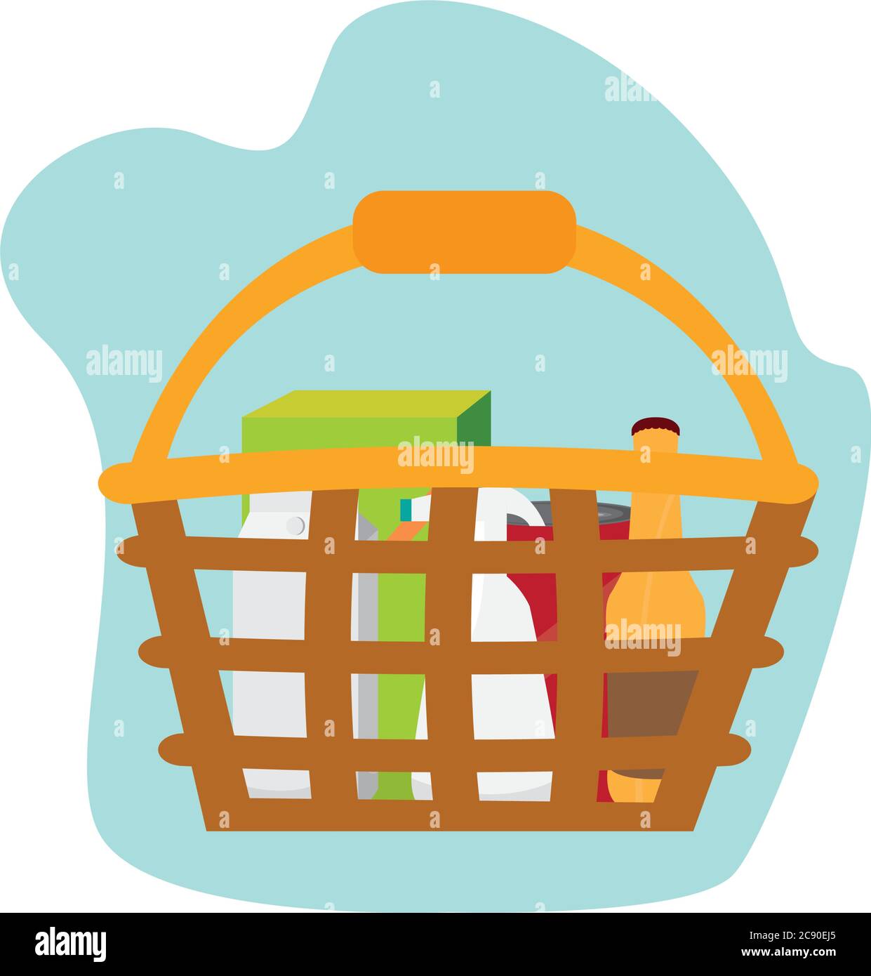 Shopping basket icon. Groceries icons. Market basket - Vector Stock ...