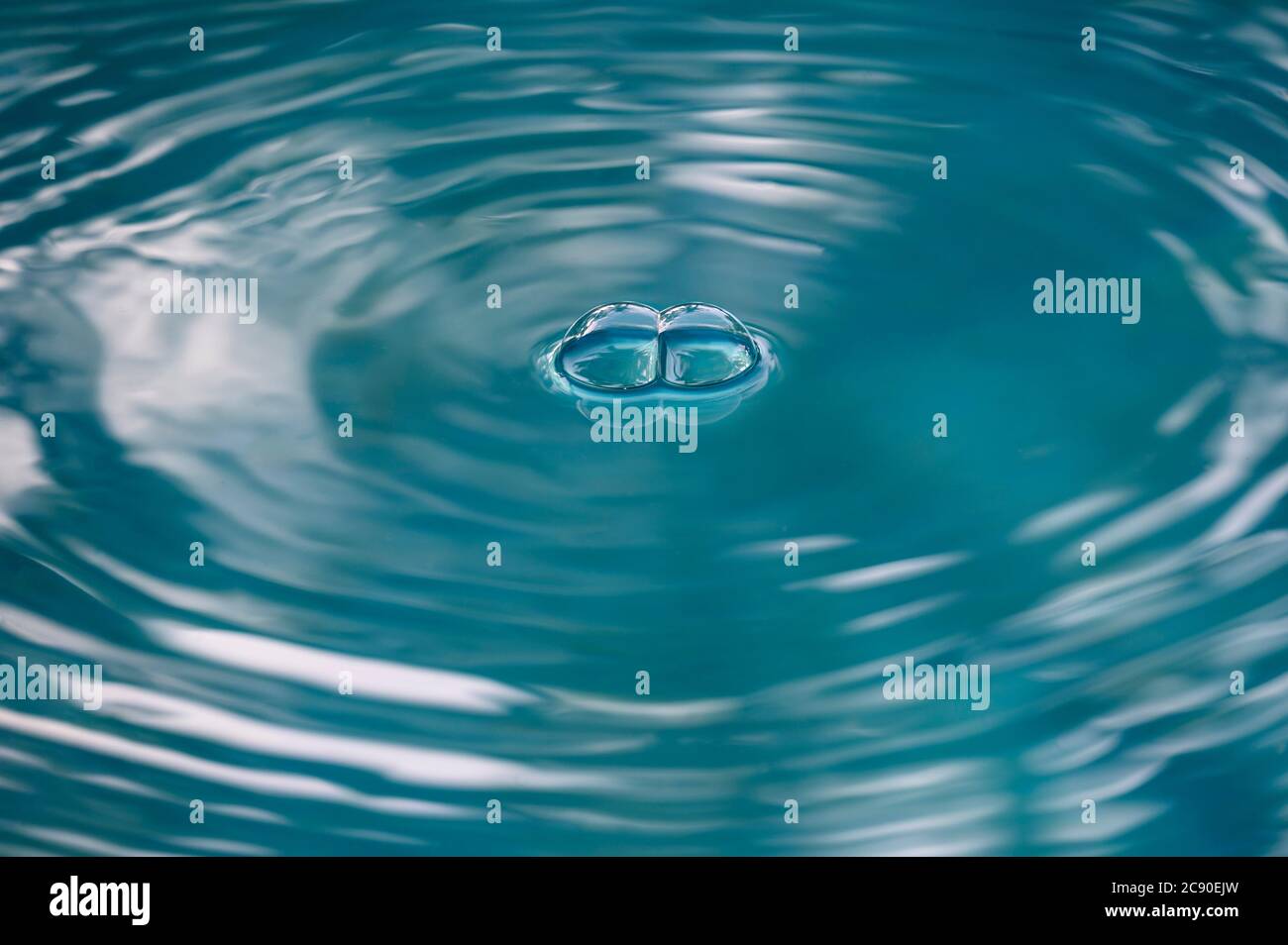 Air bubbles on water surface Stock Photo - Alamy