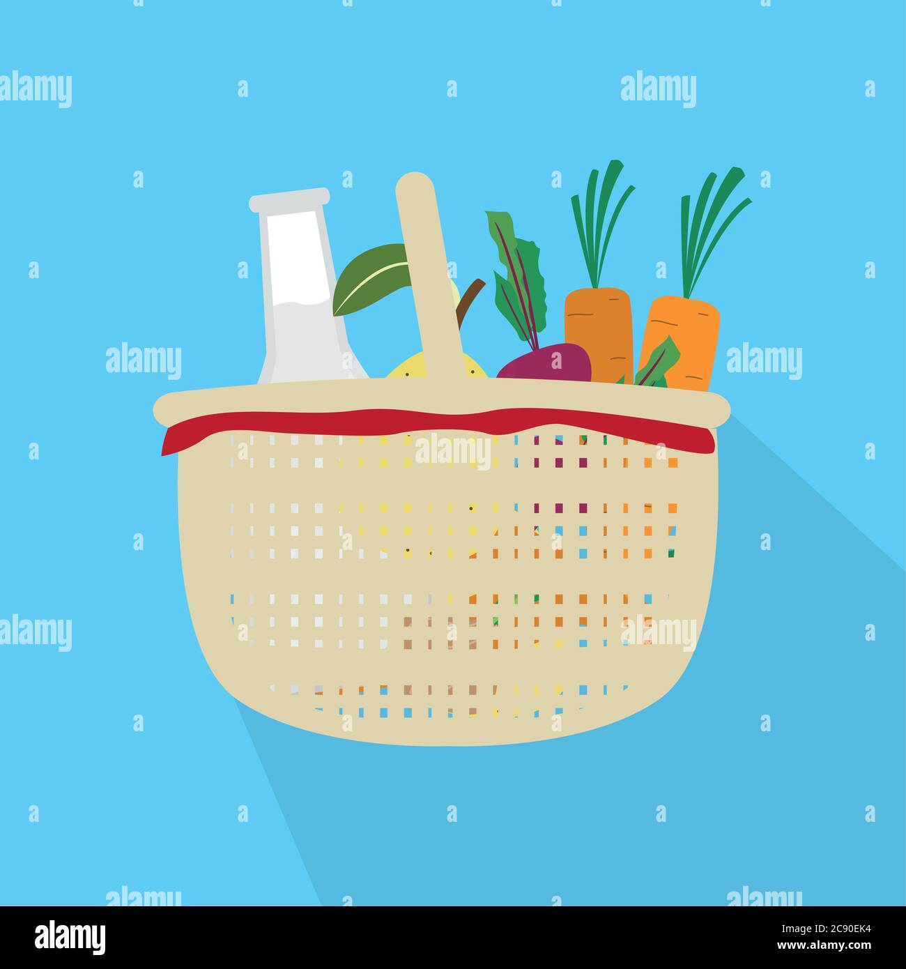 Shopping basket icon. Groceries icons. Market basket - Vector Stock ...