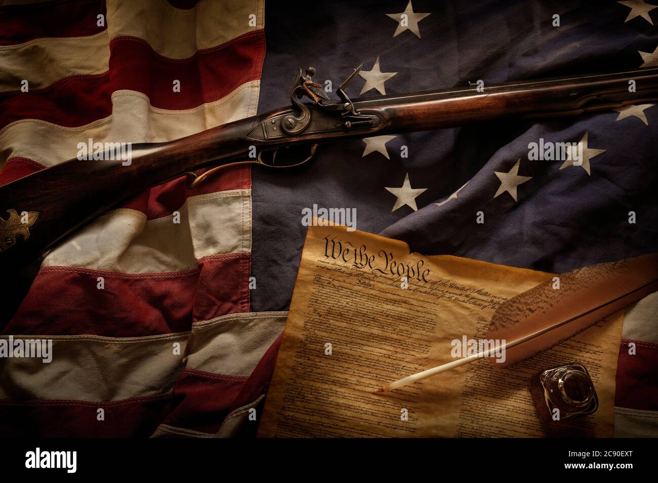 American flag constitution hi-res stock photography and images - Alamy
