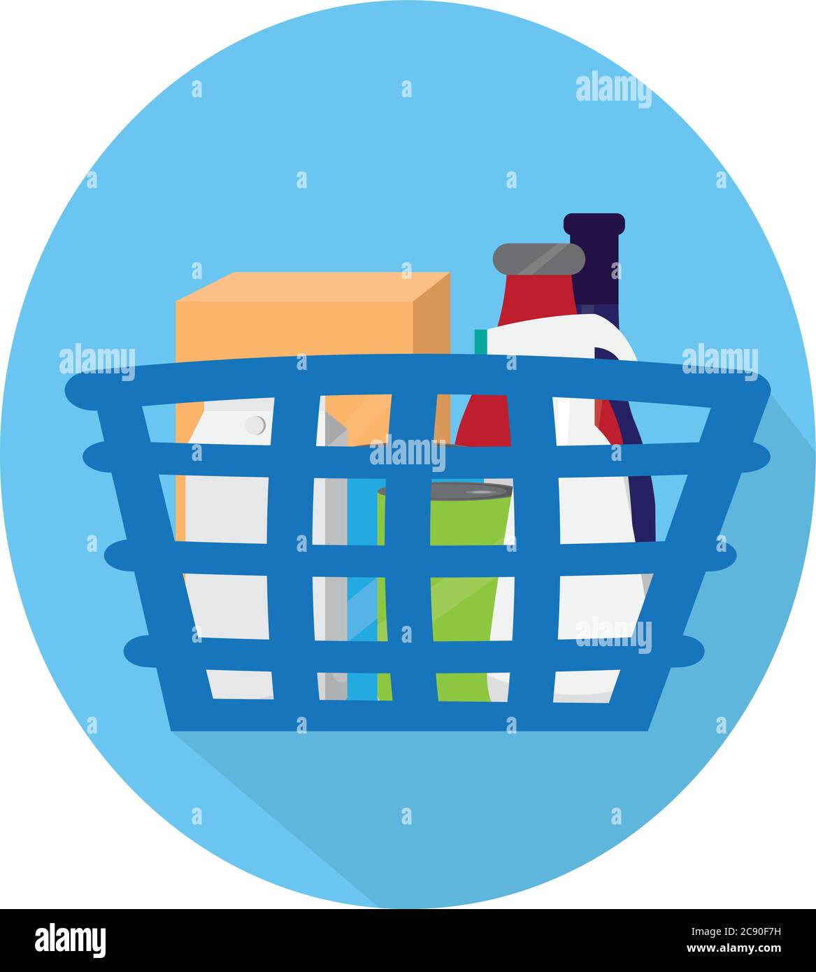 Shopping basket icon. Groceries icons. Market basket - Vector Stock ...