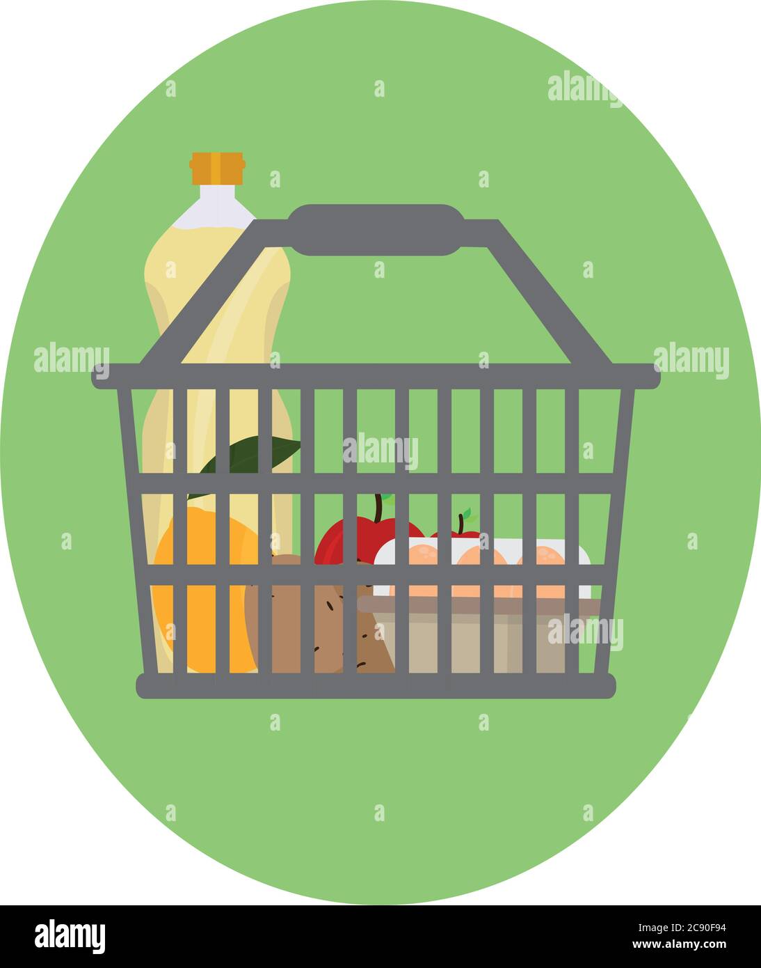 Shopping basket icon. Groceries icons. Market basket - Vector Stock ...