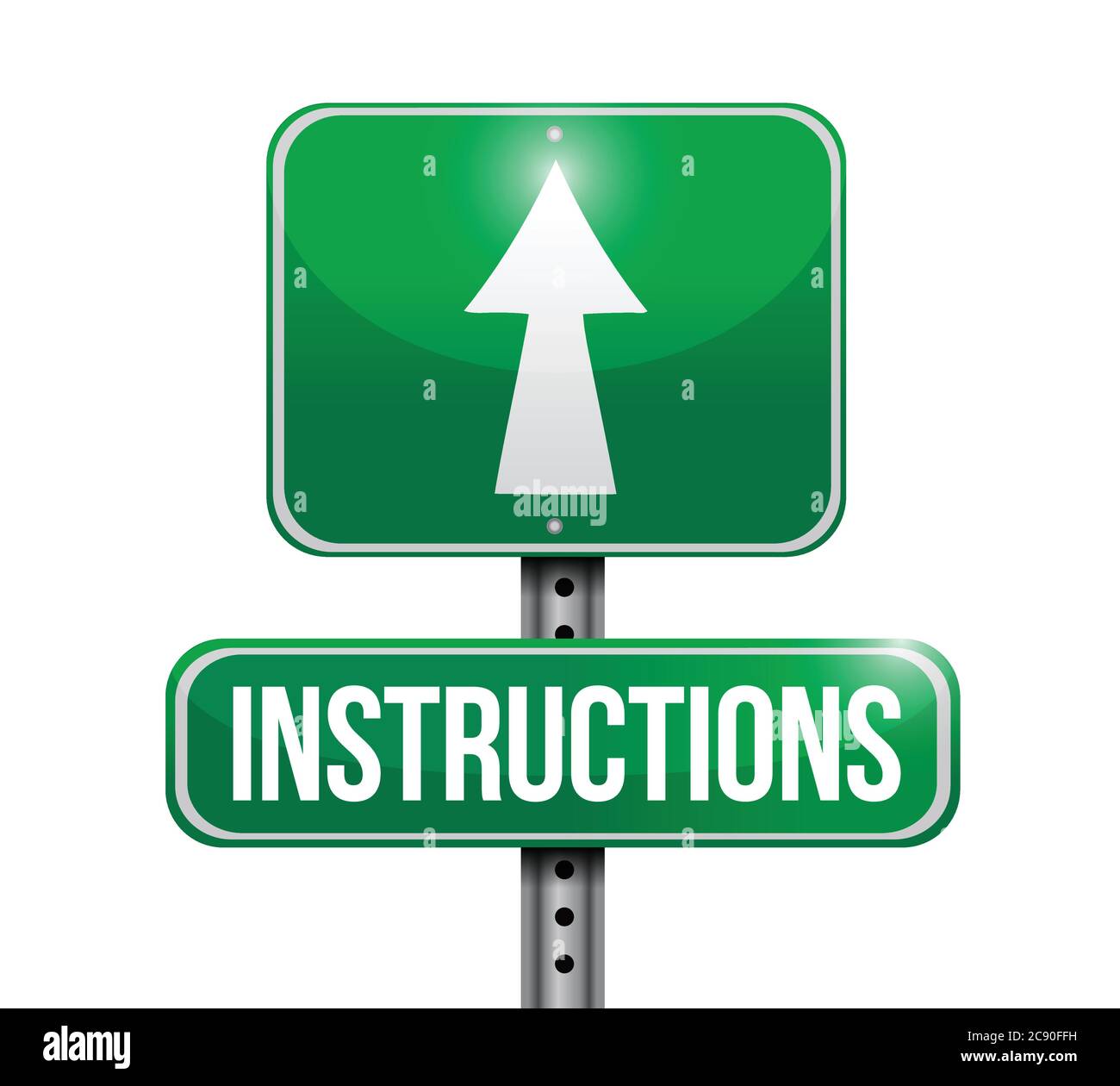 Instructions road sign illustration design over a white background ...