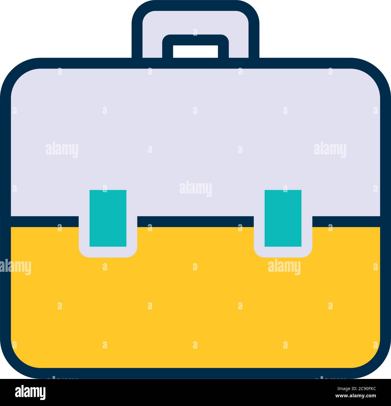 business portfolio icon over white background, line and fill style ...