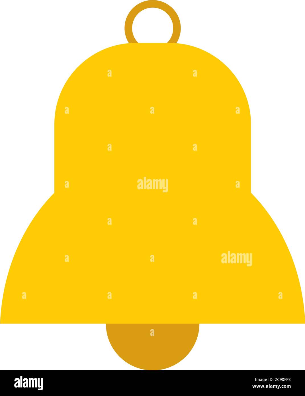 Bell flat style icon design, Ring alert alarm call jingle handbell ...