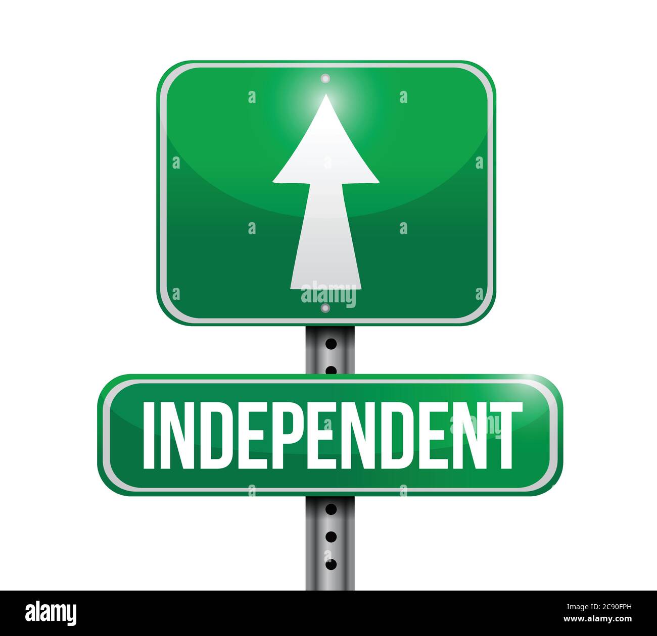 Independent road sign illustration design over a white background Stock ...