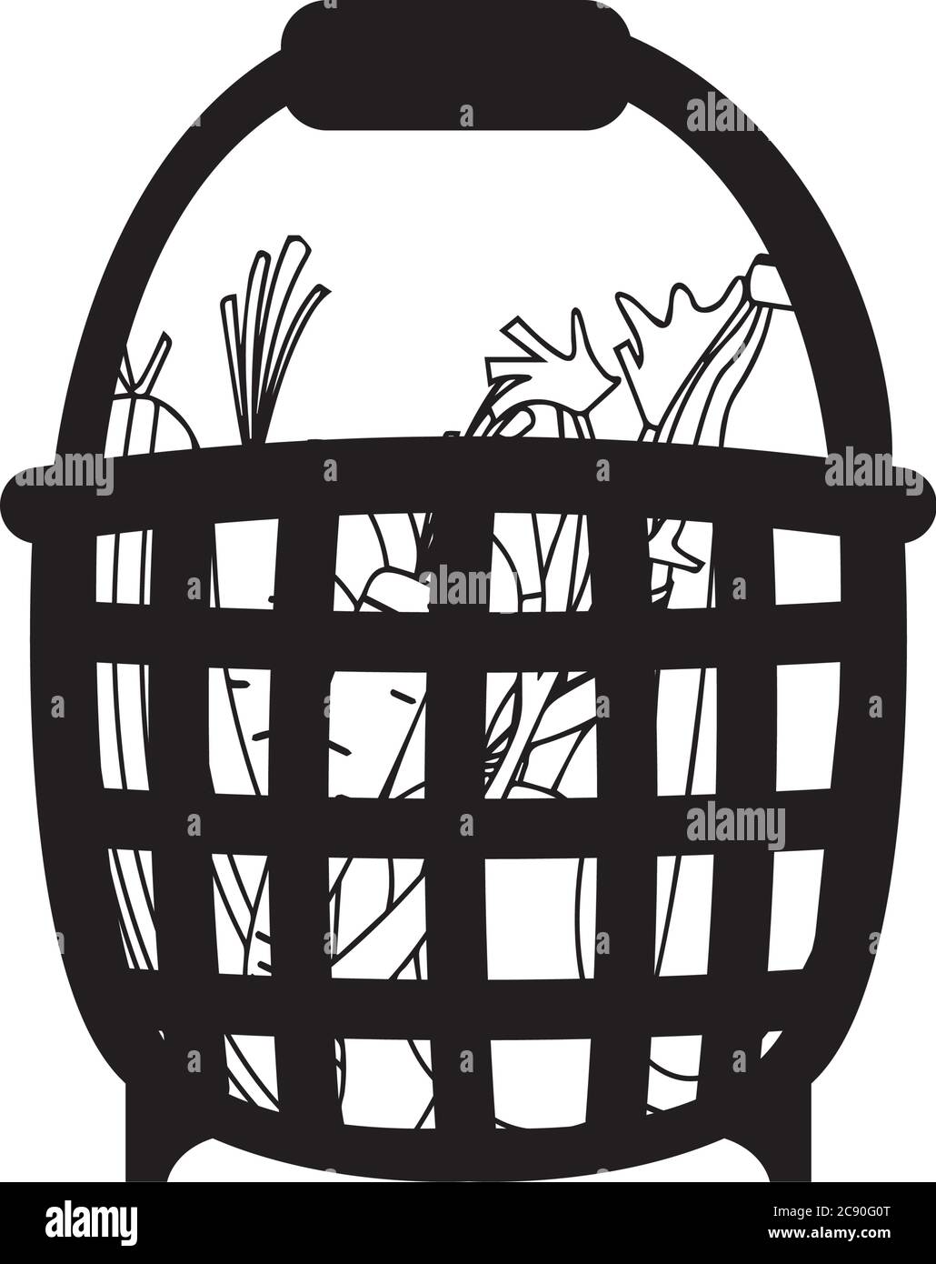 Shopping basket icon. Groceries icons. Market basket - Vector Stock ...