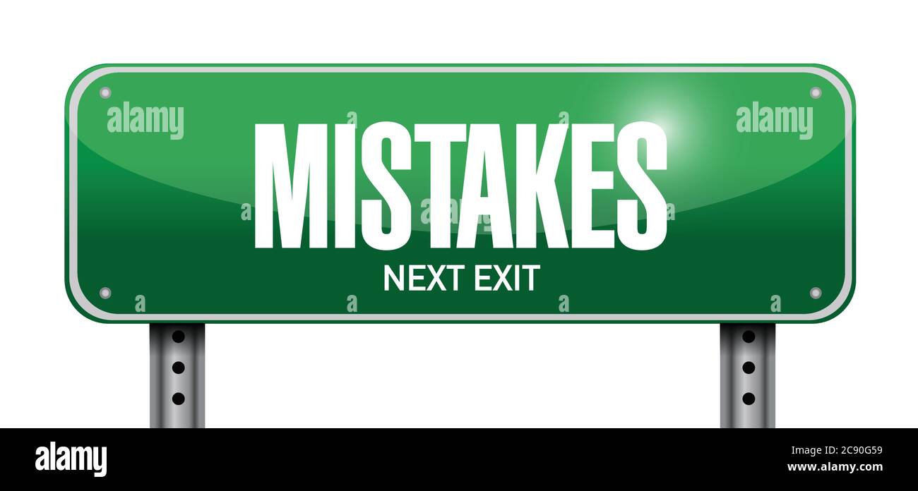 Mistakes sign illustration design over a white background Stock Vector ...