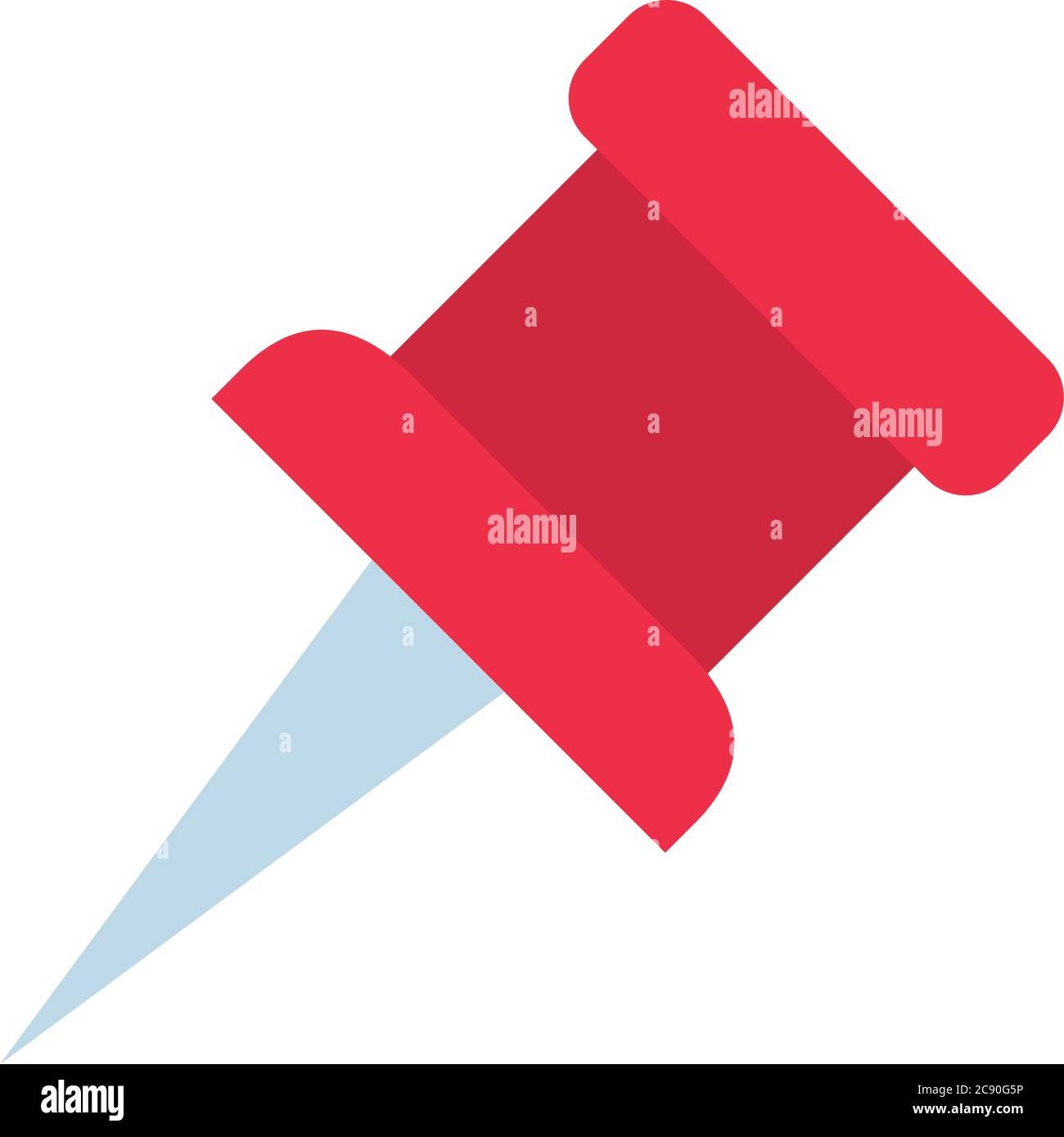 Paper pin flat style icon design, Document data archive office and ...