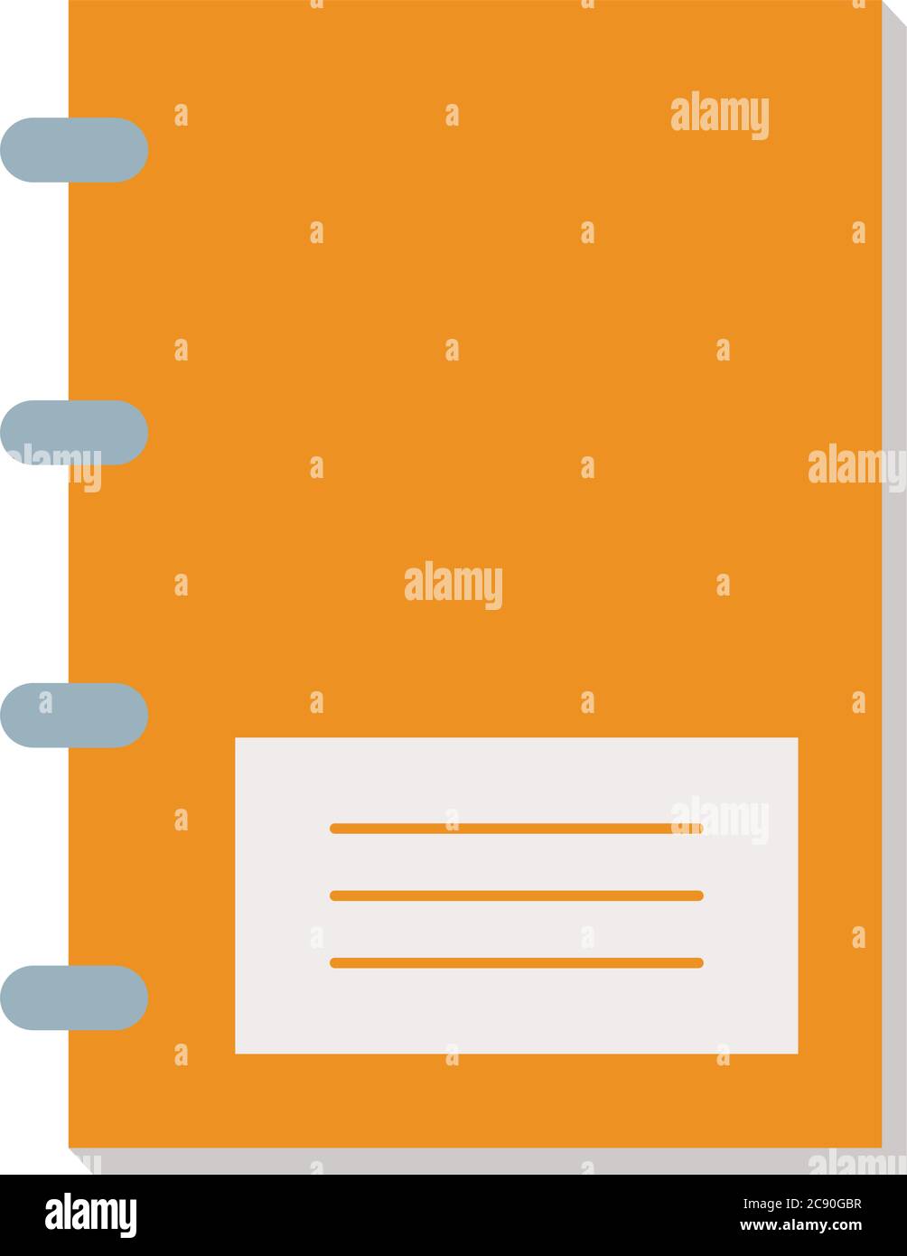 School notebook flat style icon design, Education class lesson ...