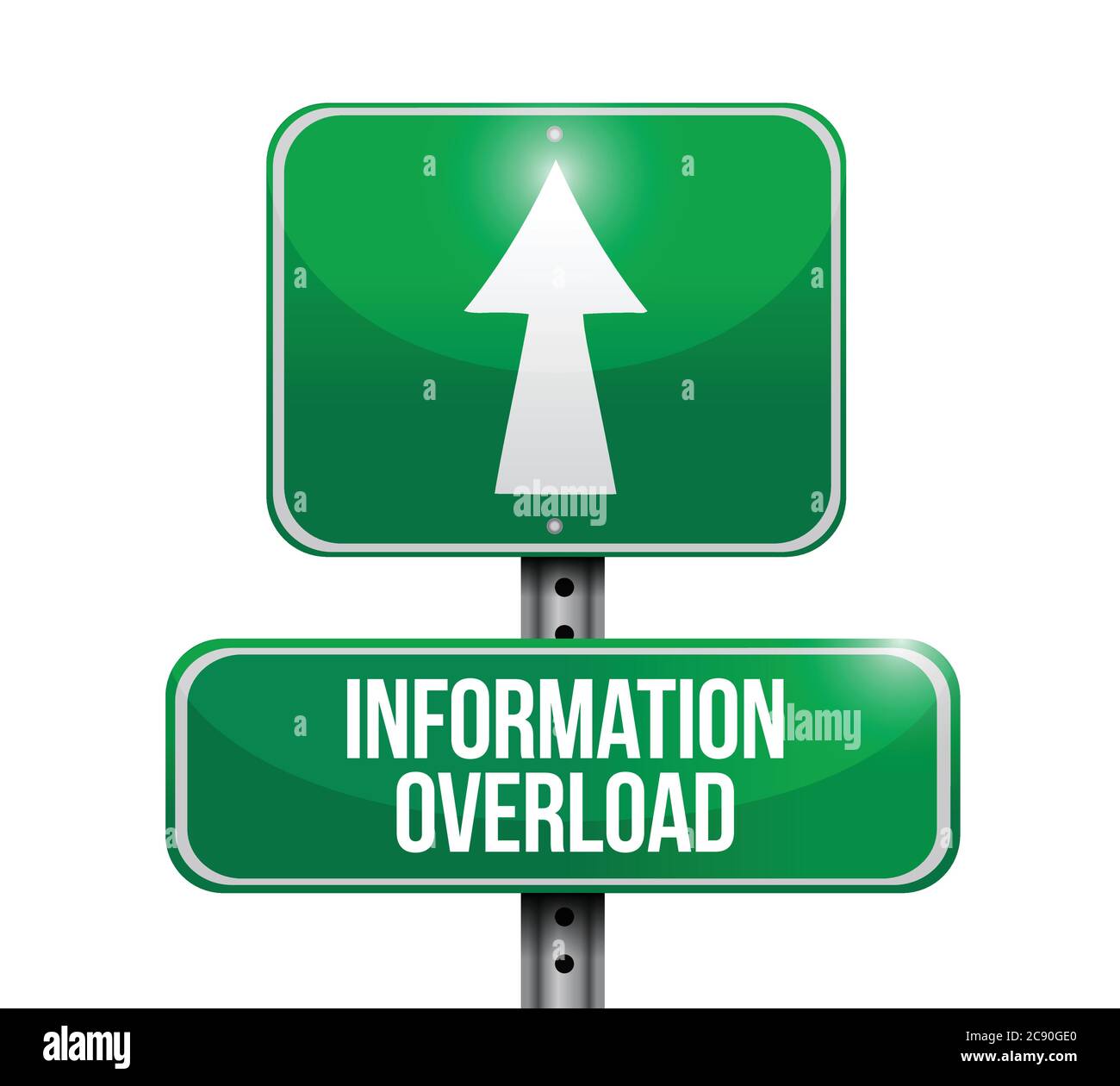 Information overload road sign Stock Vector Images - Alamy