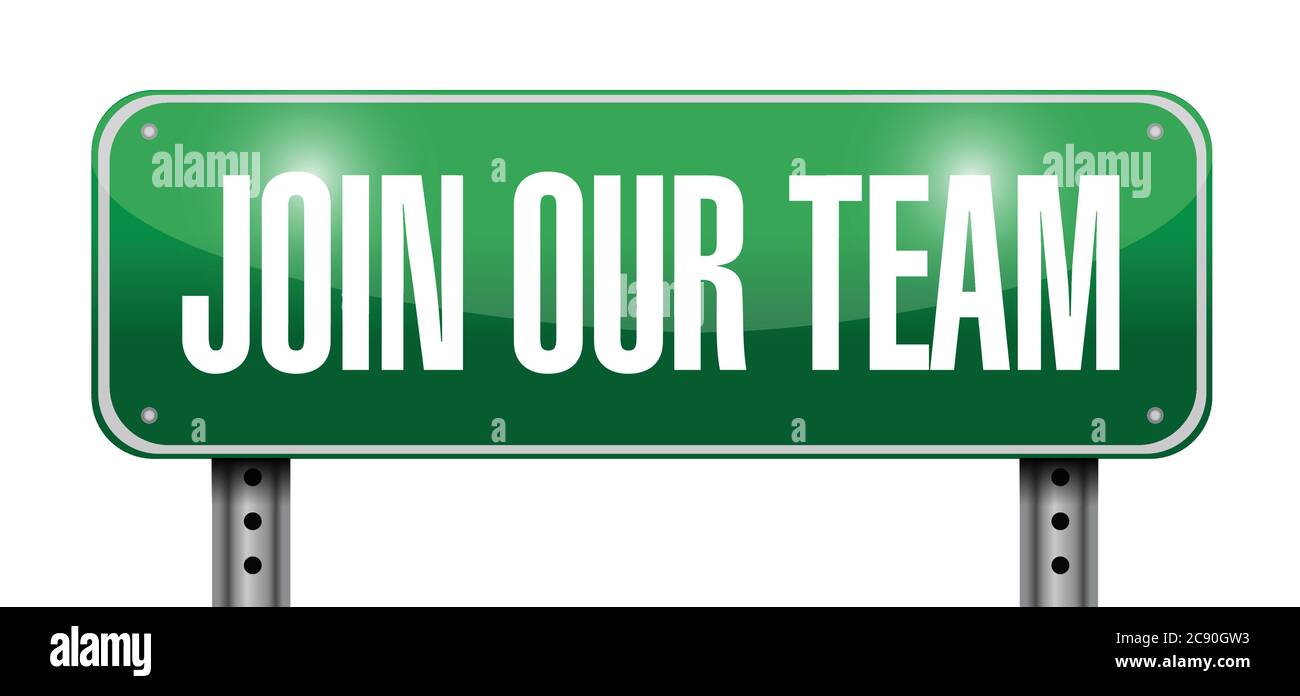 Join our team sign illustration design over a white background Stock ...