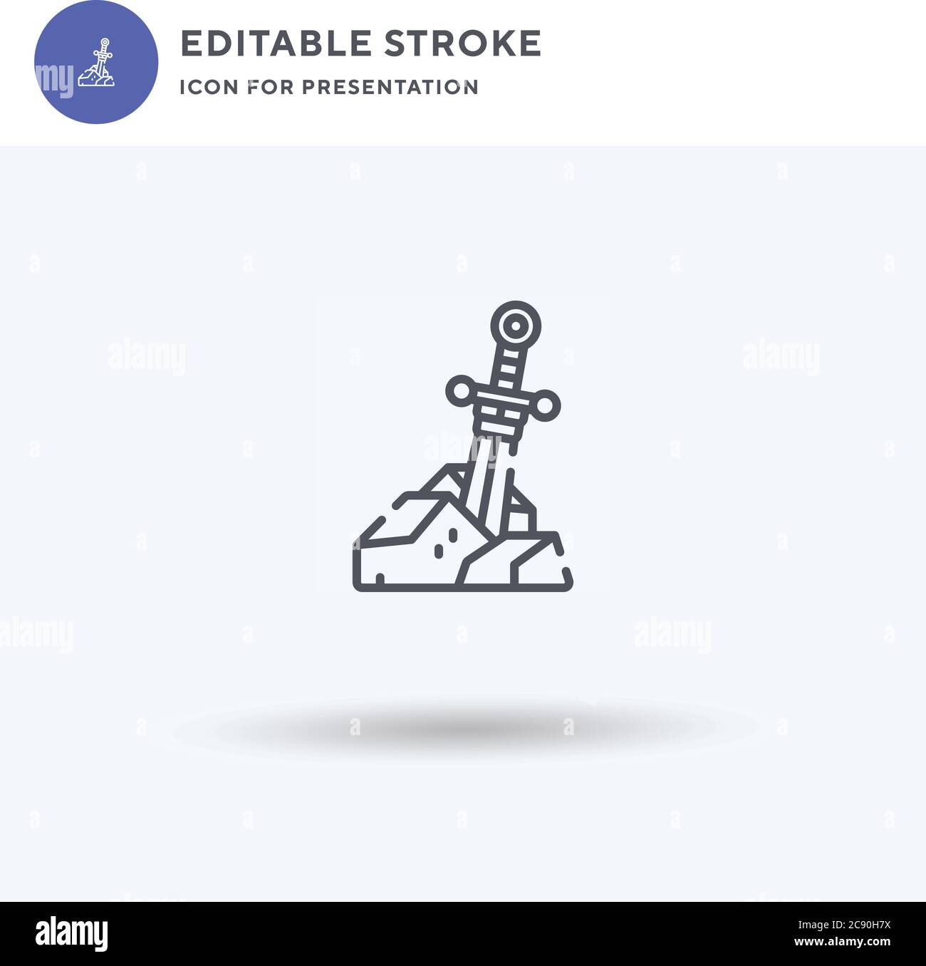 Sword icon vector, filled flat sign, solid pictogram isolated on white ...