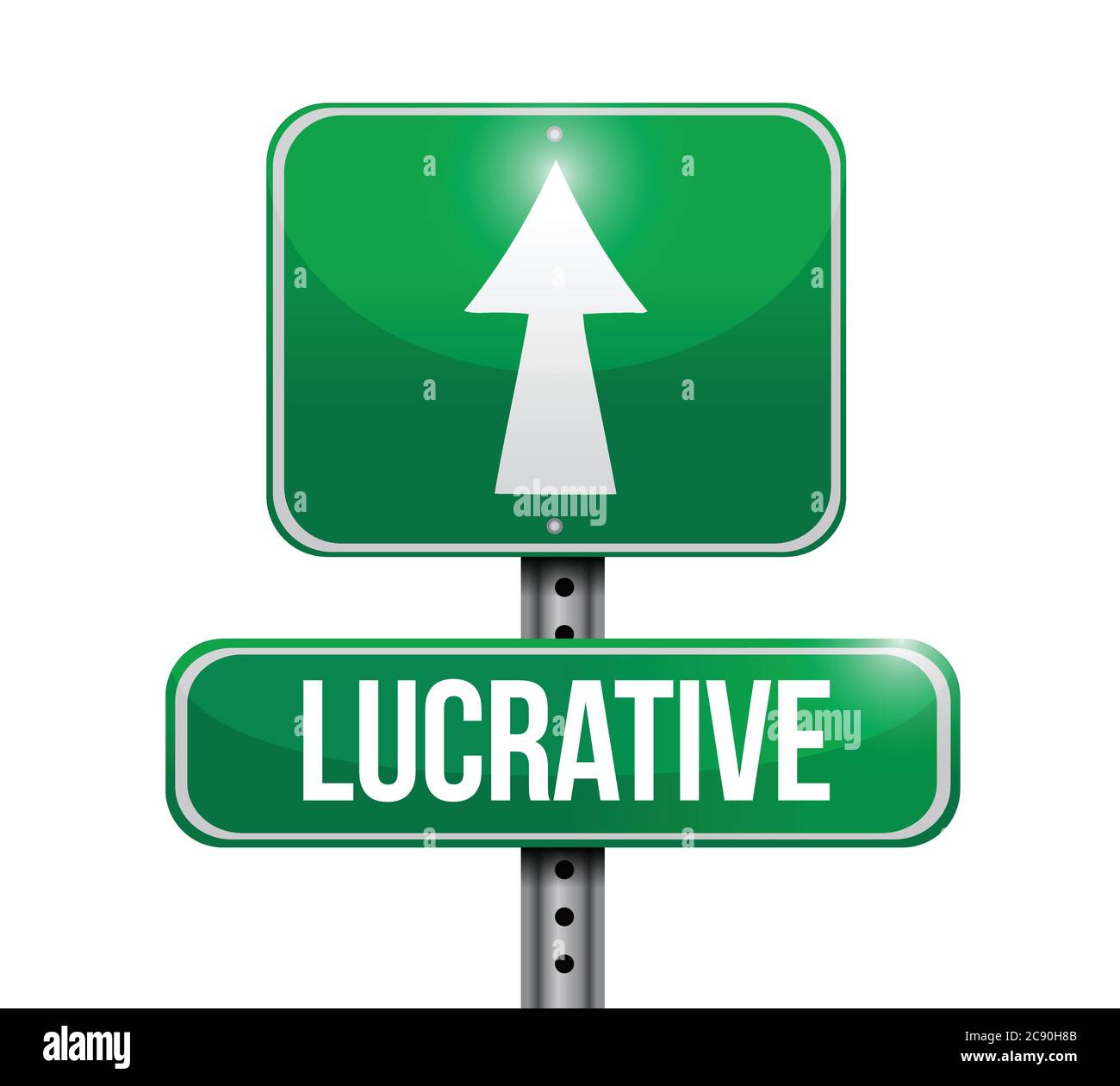 Lucrative road sign illustration design over a white background Stock ...