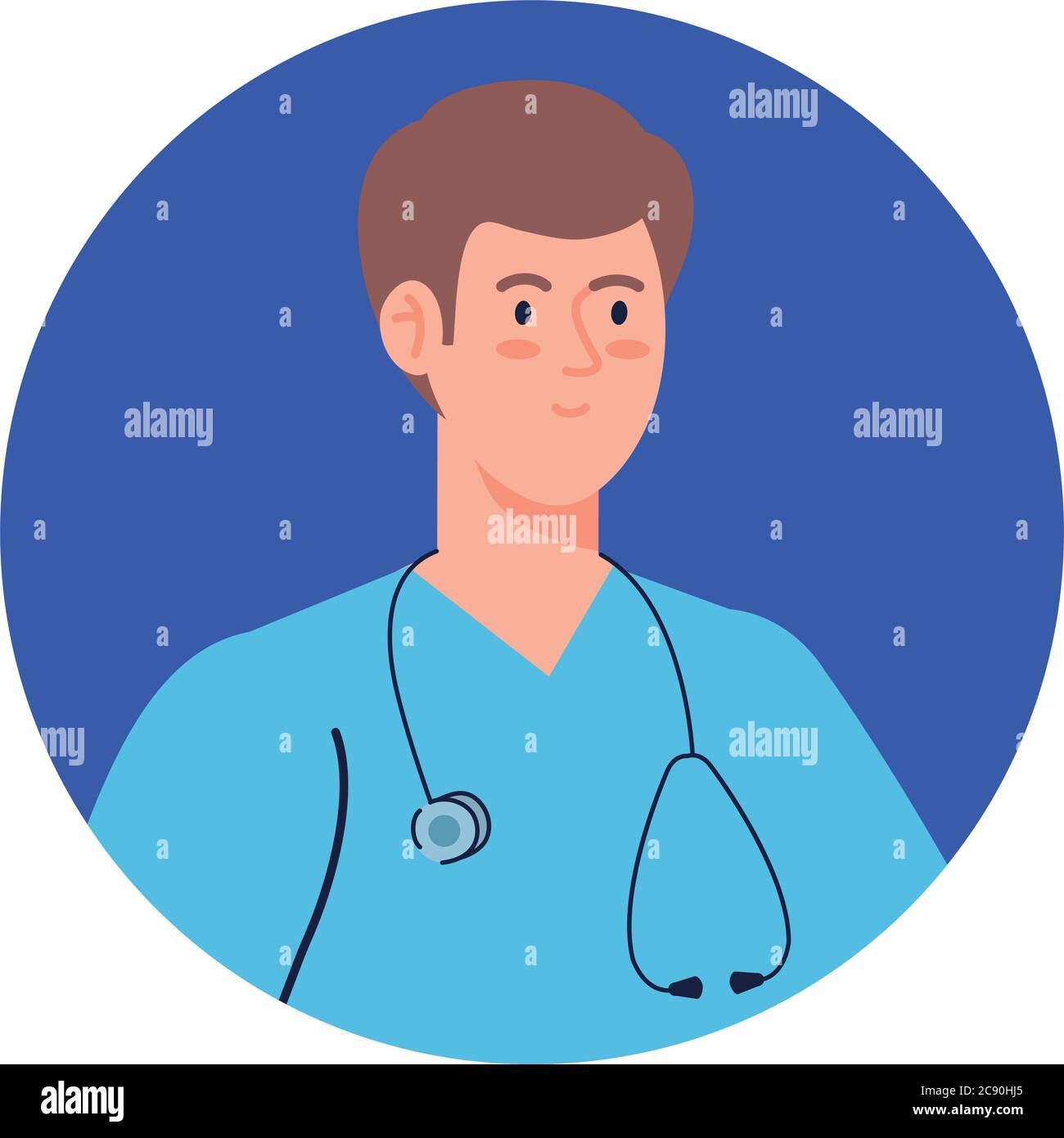 Doctor stethoscope eyeglasses Stock Vector Images - Alamy