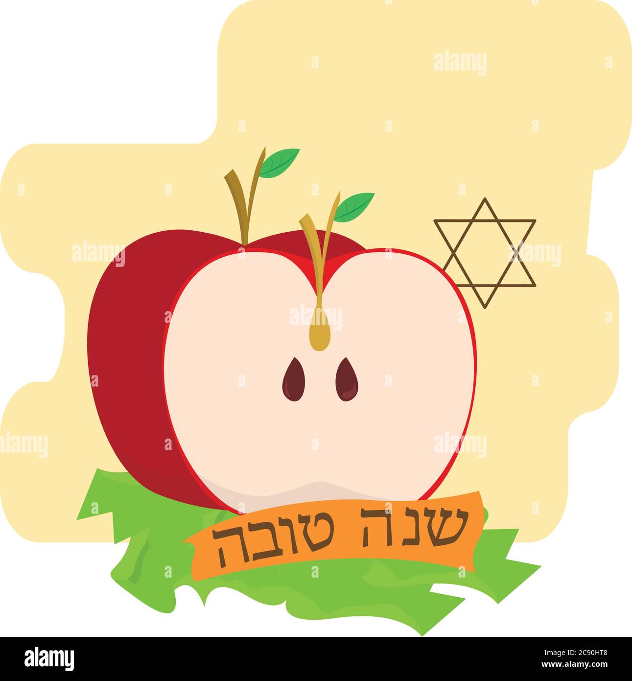 Rosh Hashanah greeting card card. Jewish tradition - Vector Stock ...