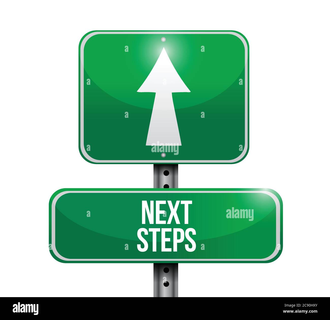 Next step road sign illustration design over a white background Stock ...