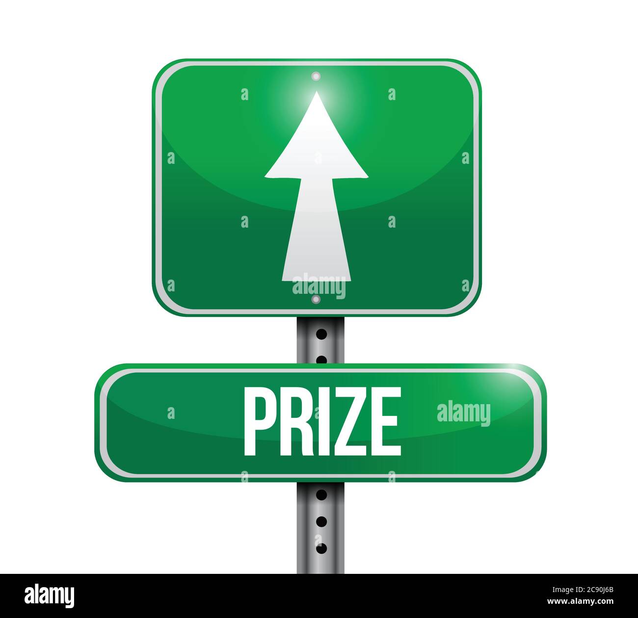 Prize road sign illustration design over a white background Stock ...