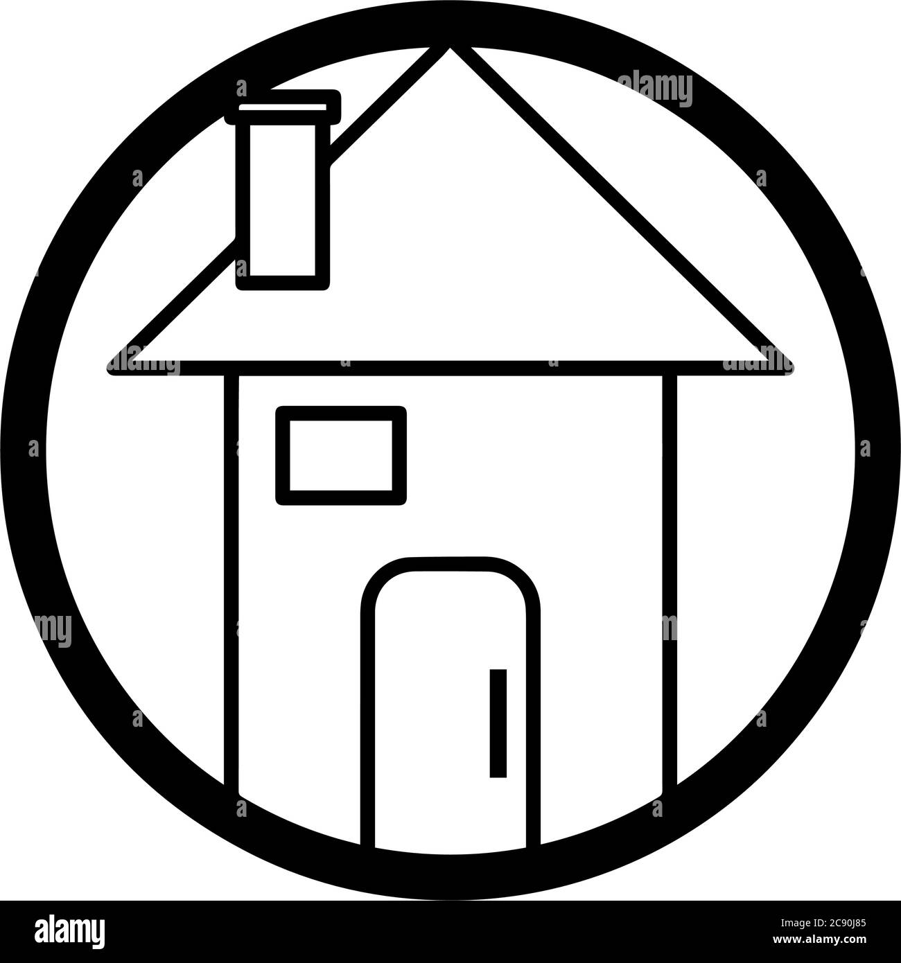 Residential house icon. Home building icon - Vector Stock Vector Image ...