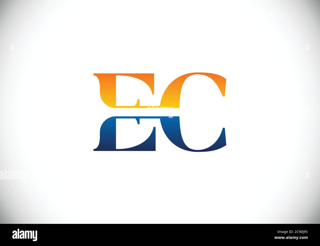 Initial Monogram Letter E C Logo Design Vector Template. E C Letter ...