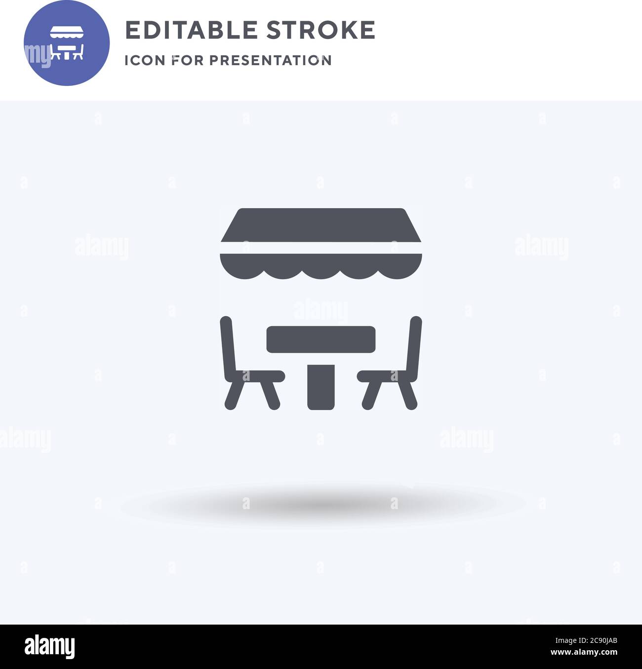 Terrace icon vector, filled flat sign, solid pictogram isolated on ...