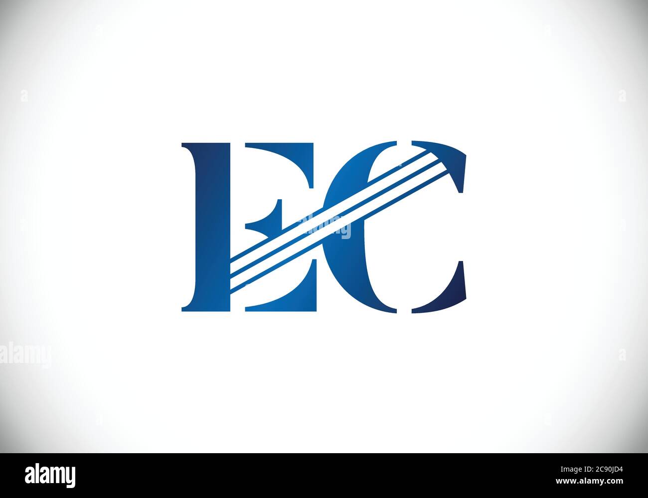 Initial Monogram Letter E C Logo Design Vector Template. E C Letter ...