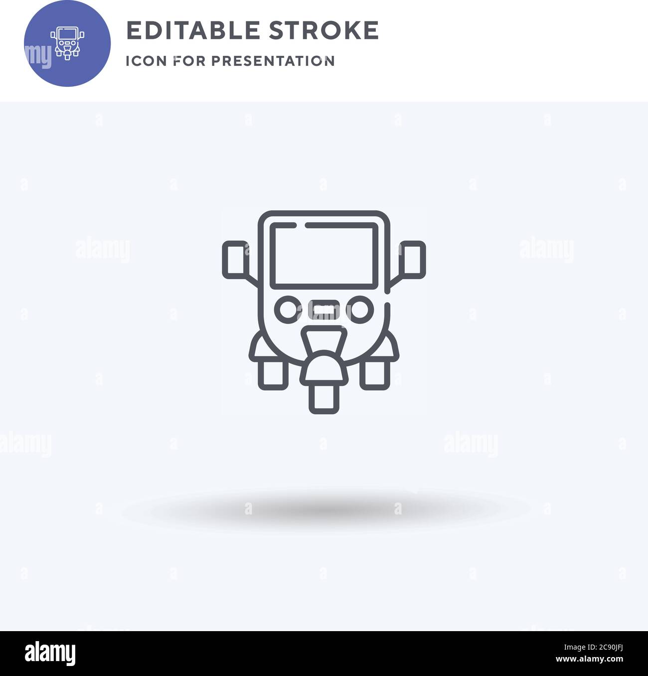 Rickshaw icon vector, filled flat sign, solid pictogram isolated on ...