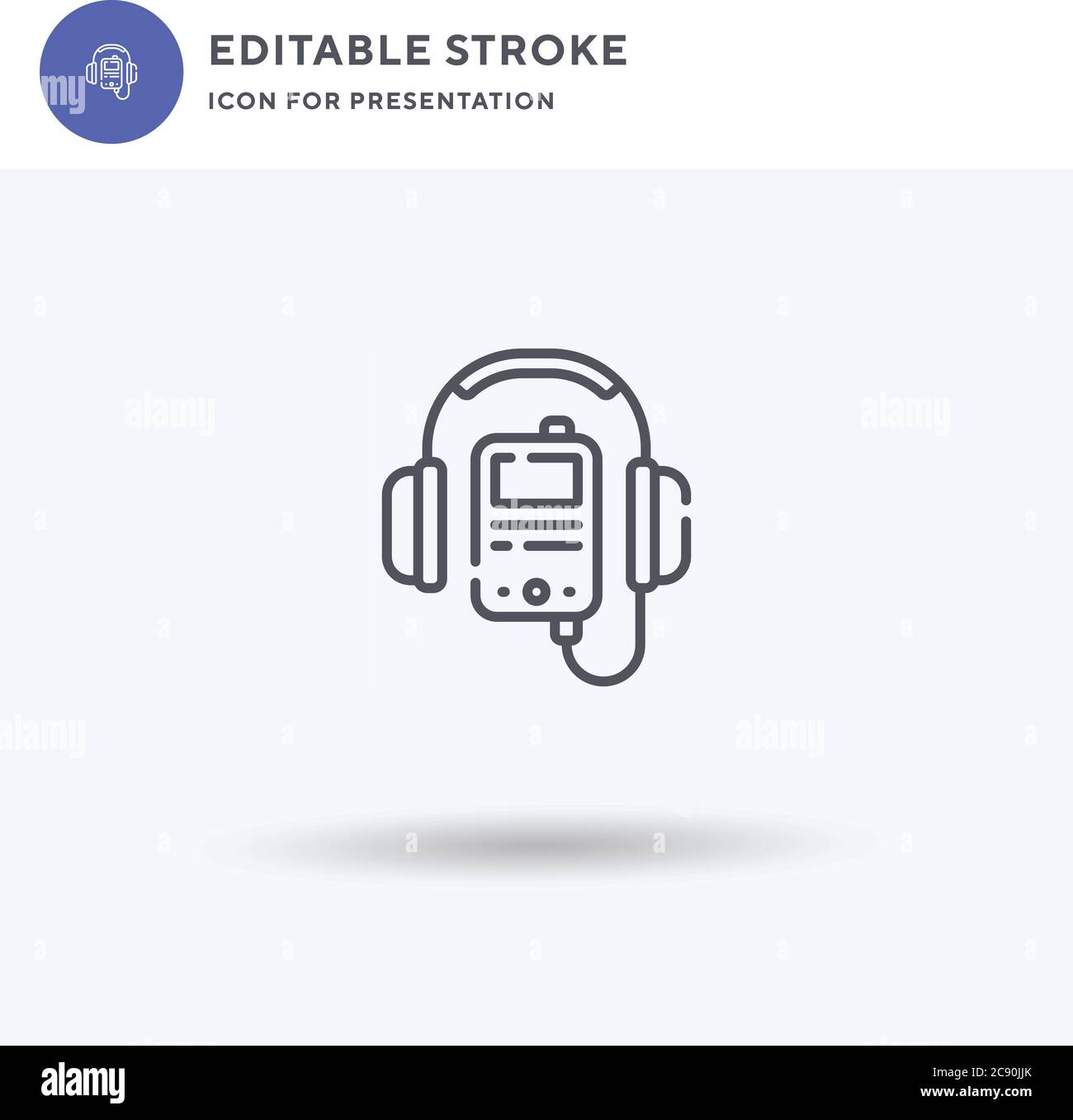 Audio Guide icon vector, filled flat sign, solid pictogram isolated on ...