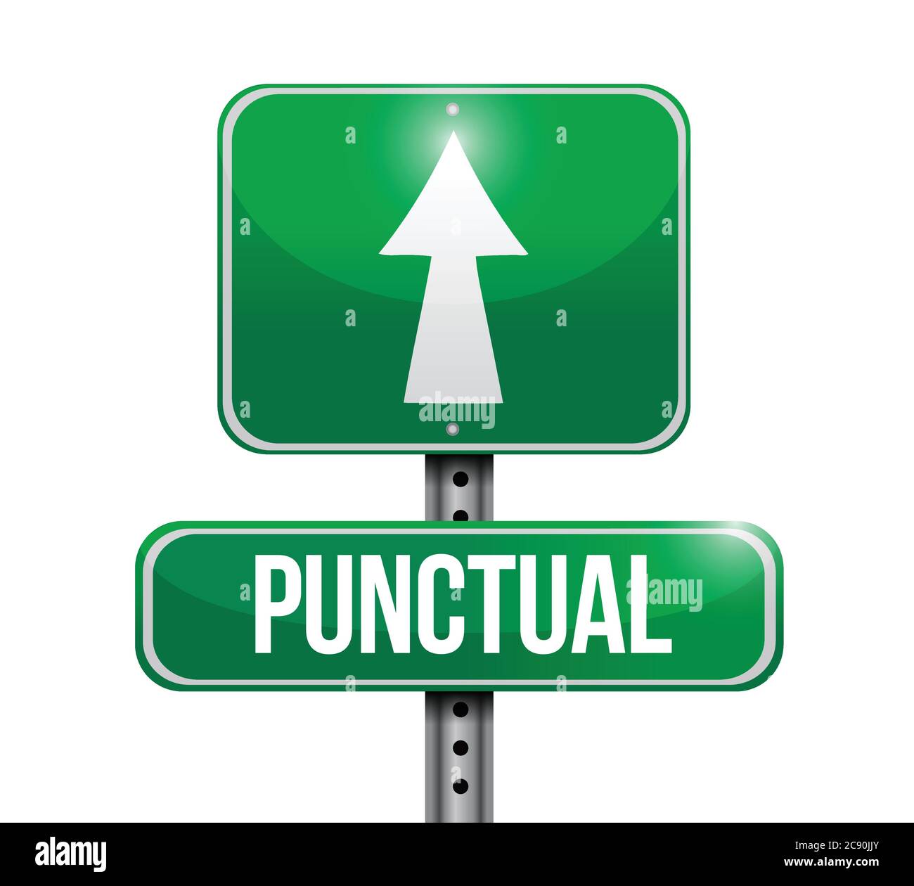Punctual road sign illustration design over a white background Stock ...