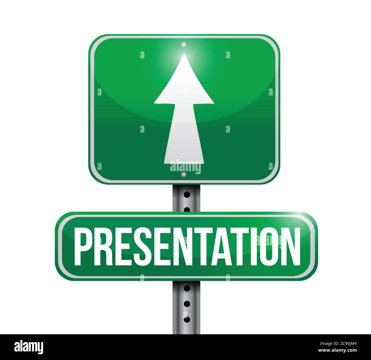 Presentation road sign illustration design over a white background ...