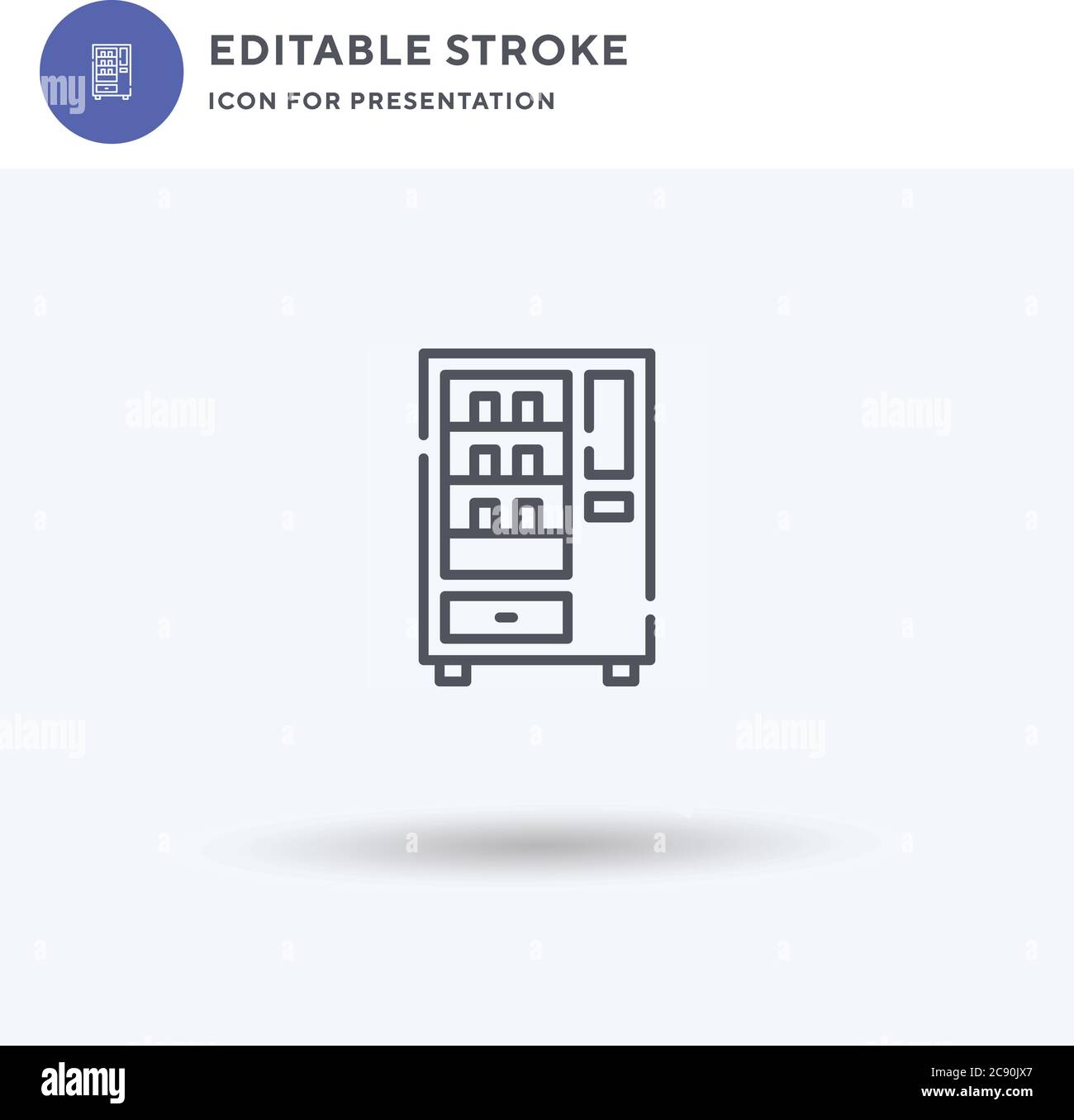 Vending Machine icon vector, filled flat sign, solid pictogram isolated ...