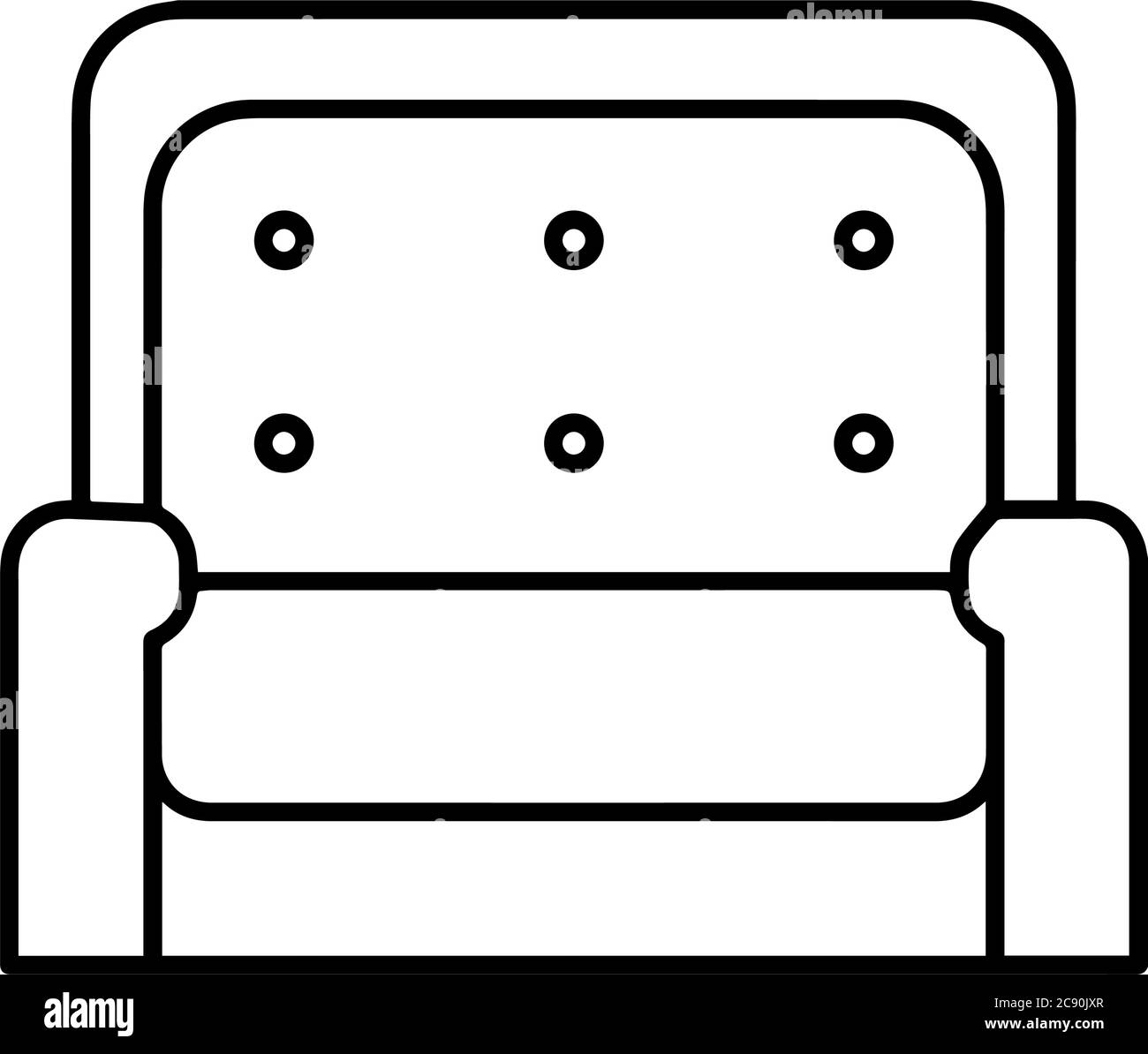 Blue modern sofa icon. Armchair icon - Vector Stock Vector Image & Art ...