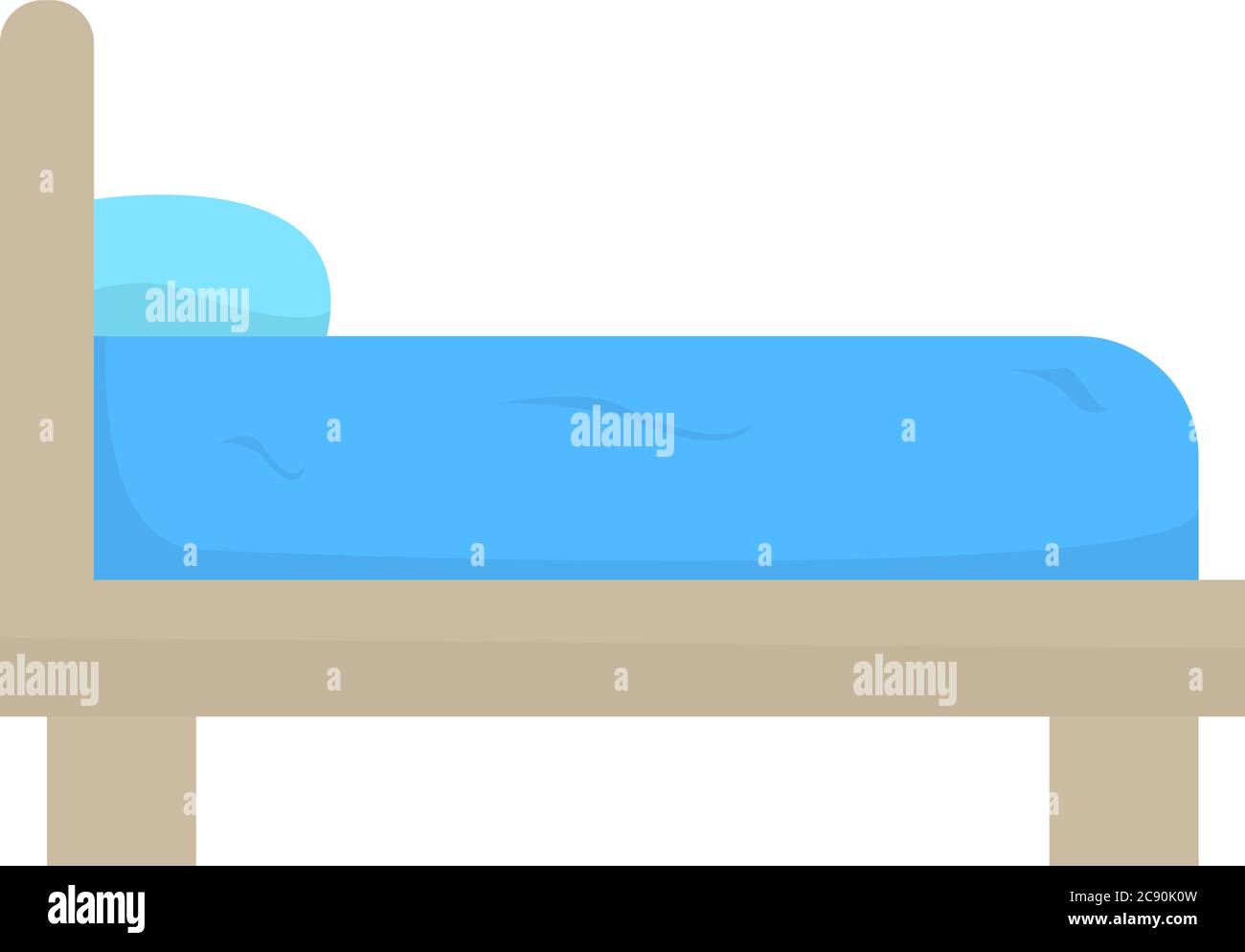 Blue bed icon. Furniture bedroom icon - Vector Stock Vector Image & Art ...