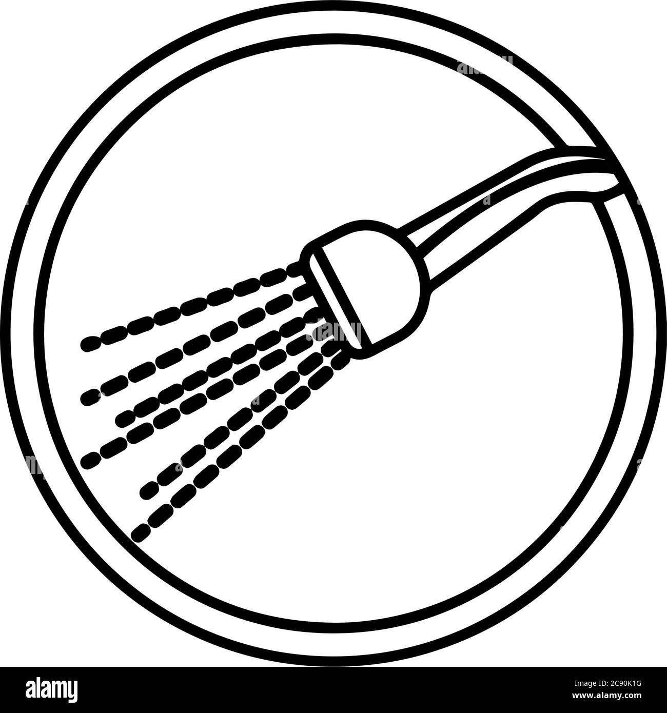 Sticker of a shower icon with water - Vector Stock Vector Image & Art ...