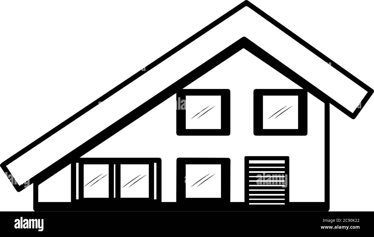 Residential house icon. Home building icon - Vector Stock Vector Image ...