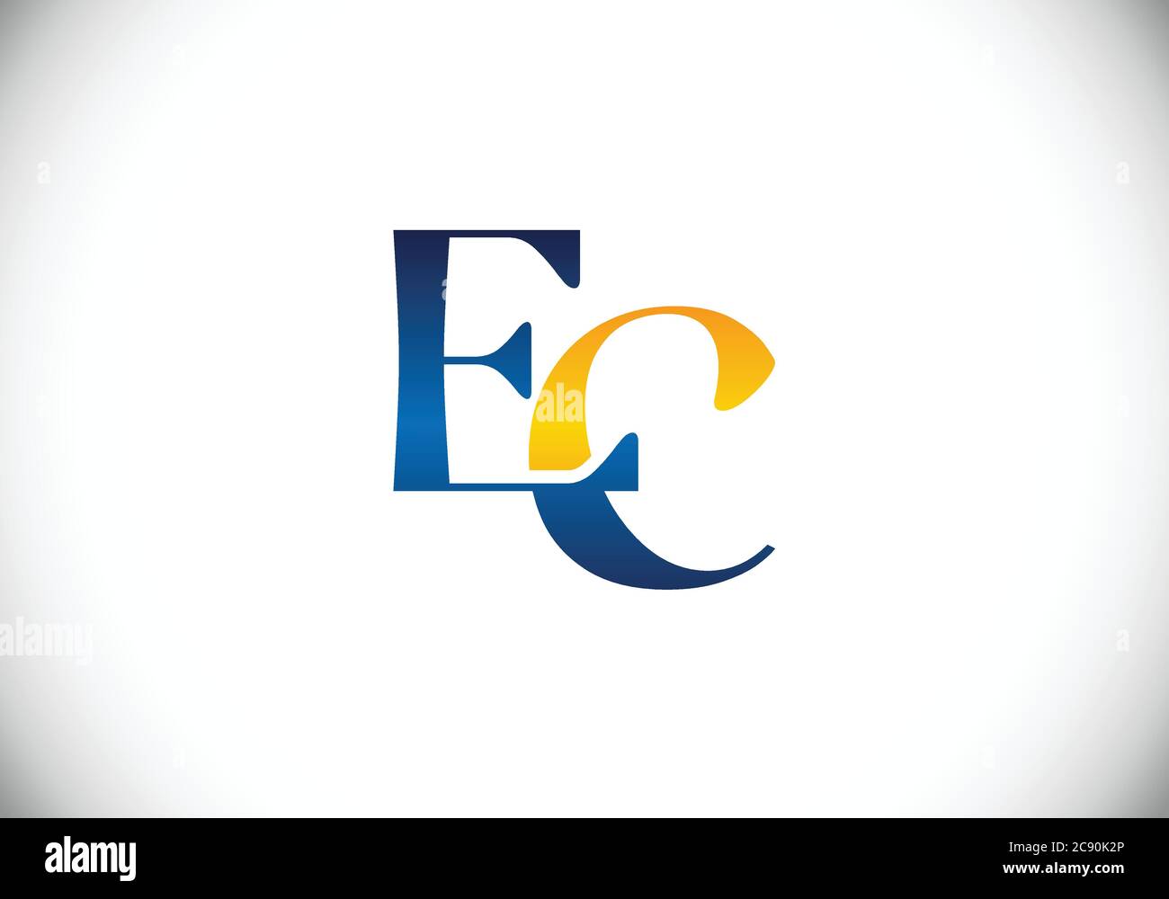 Initial Monogram Letter E C Logo Design Vector Template. E C Letter ...