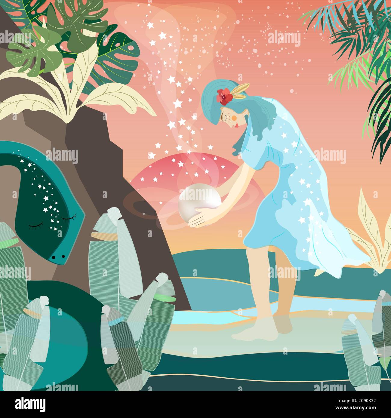 Faith healing ceremony Stock Vector Images - Alamy