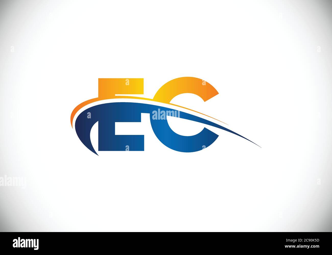 Initial Monogram Letter E C Logo Design Vector Template. E C Letter ...