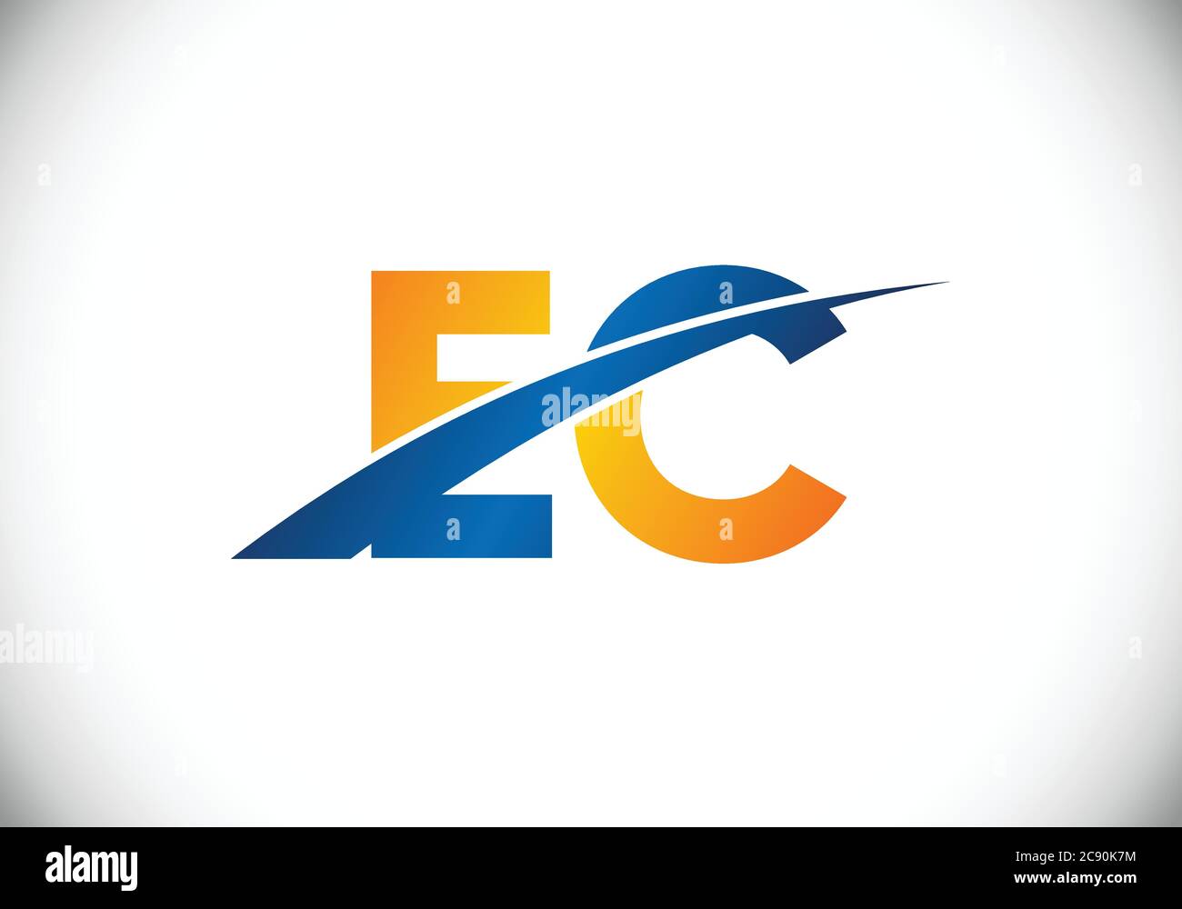Initial Monogram Letter E C Logo Design Vector Template. E C Letter ...