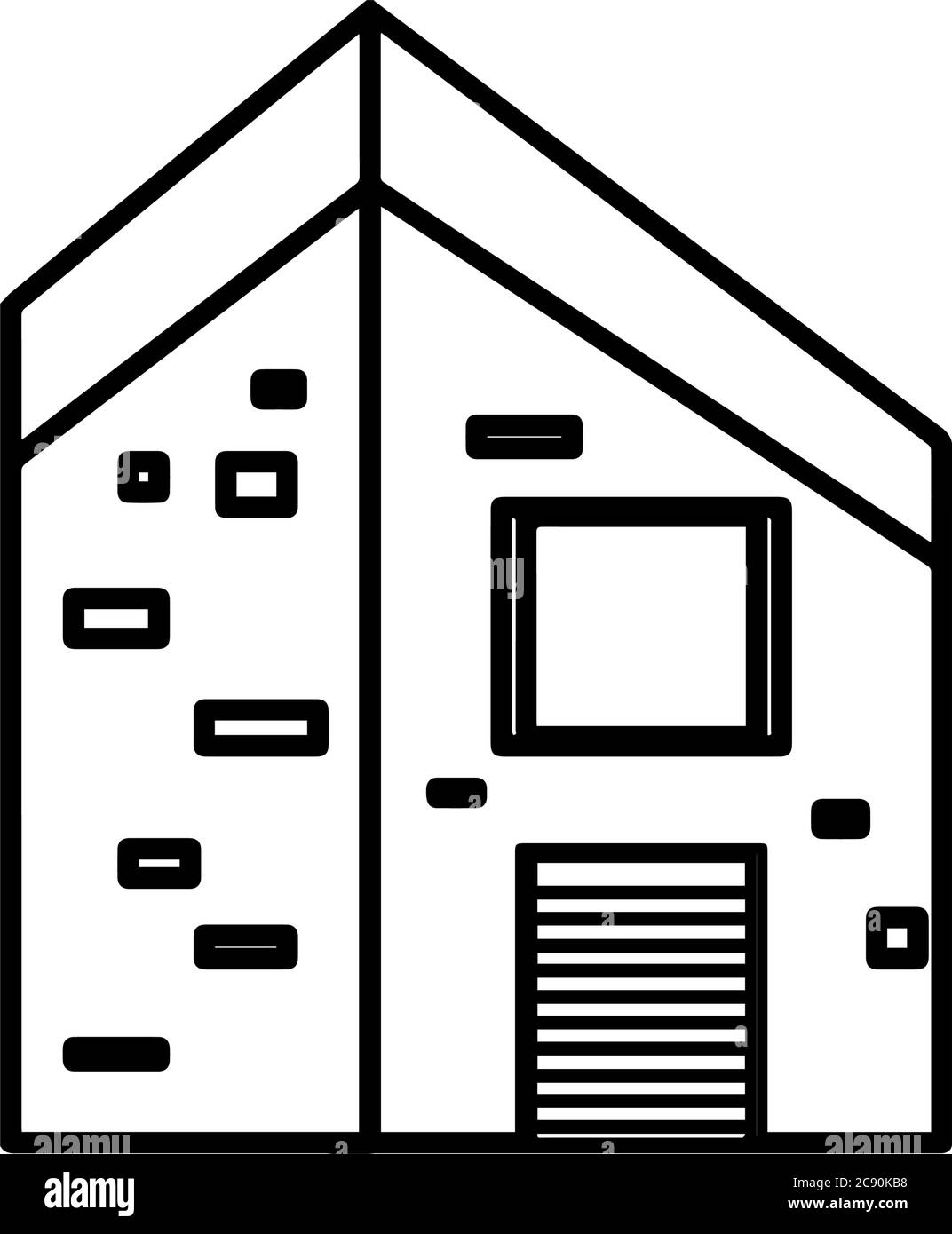 Residential house icon. Home building icon - Vector Stock Vector Image ...
