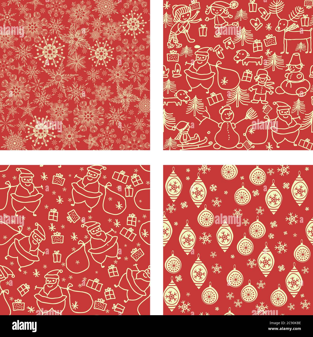 Cartoon christmas seamless snowman Stock Vector Images - Alamy