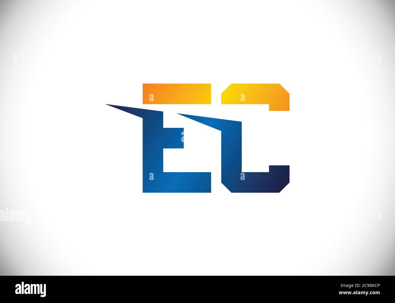 Initial Monogram Letter E C Logo Design Vector Template. E C Letter ...