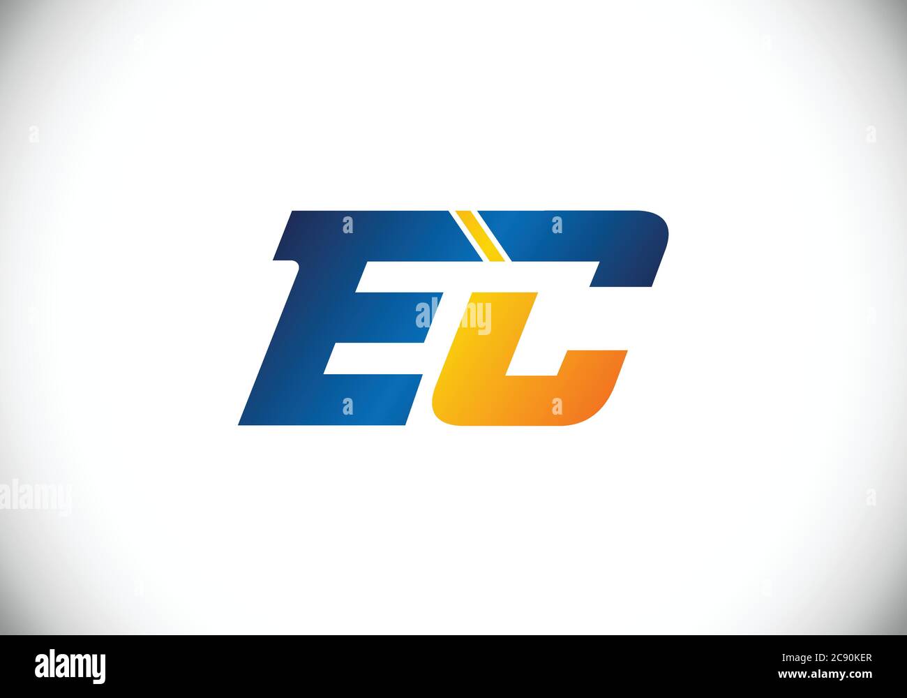 Initial Monogram Letter E C Logo Design Vector Template. E C Letter ...