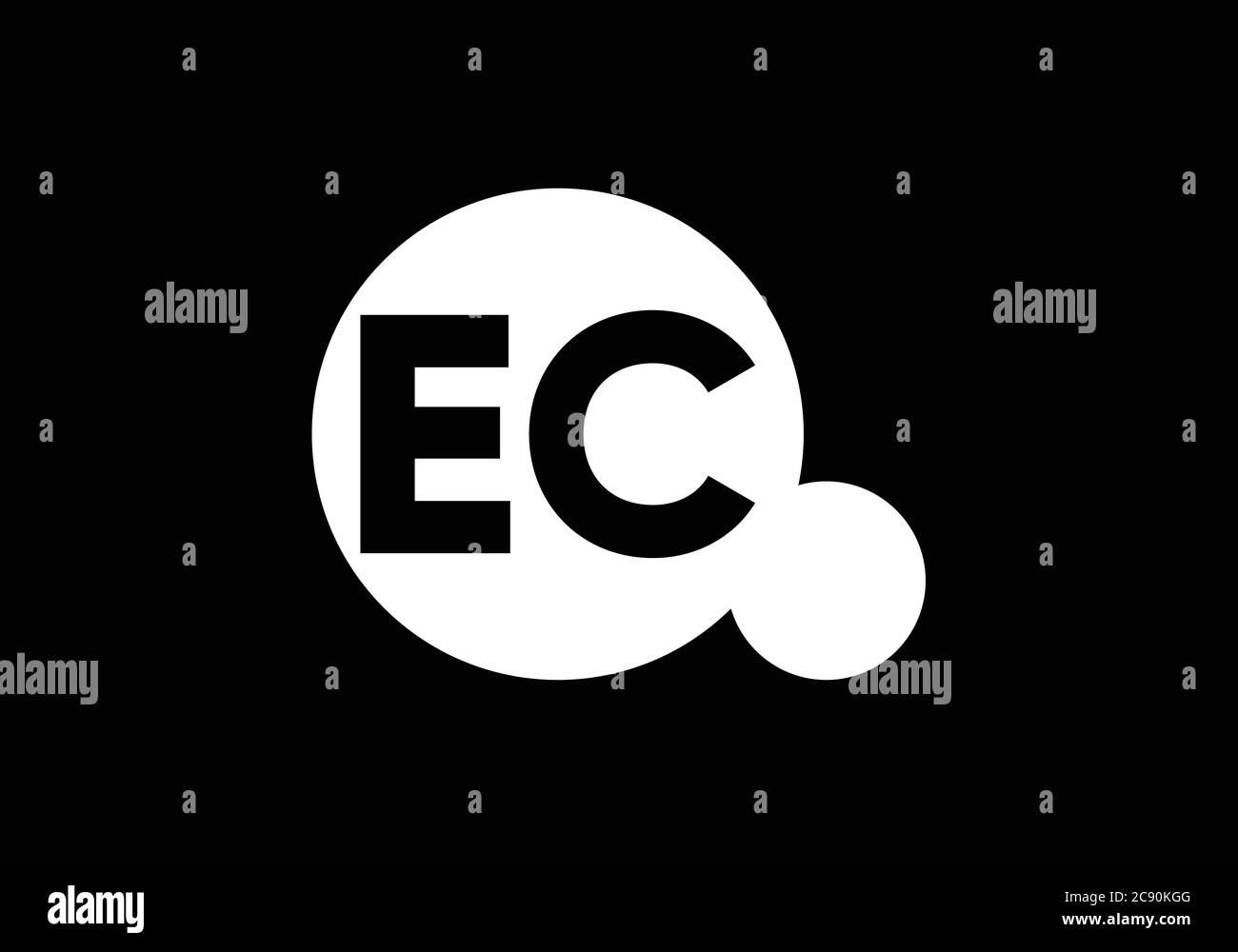 Initial Monogram Letter E C Logo Design Vector Template. E C Letter ...