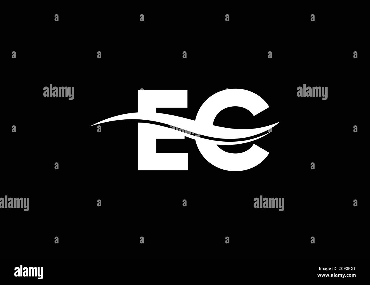 Initial Monogram Letter E C Logo Design Vector Template. E C Letter ...
