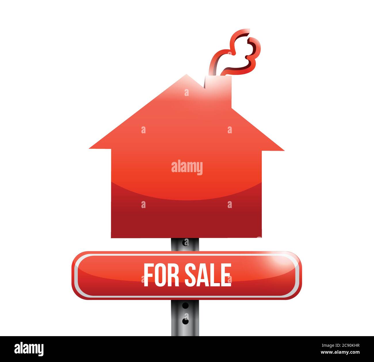 For sale road sign illustration design over a white background Stock ...